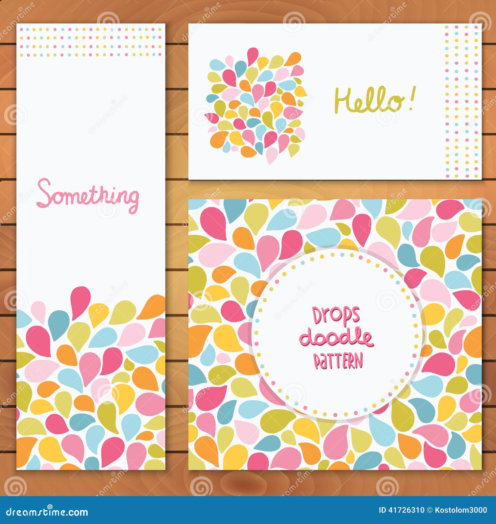 Doodle Drops Set of Vector Design Element. Stock Vector - Illustration ...