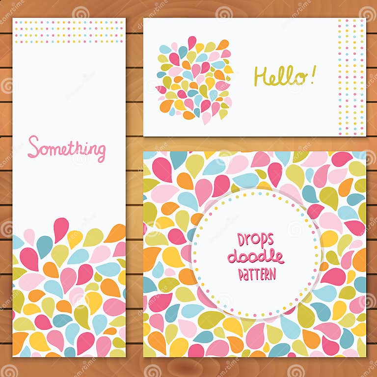 Doodle Drops Set of Vector Design Element. Stock Vector - Illustration ...
