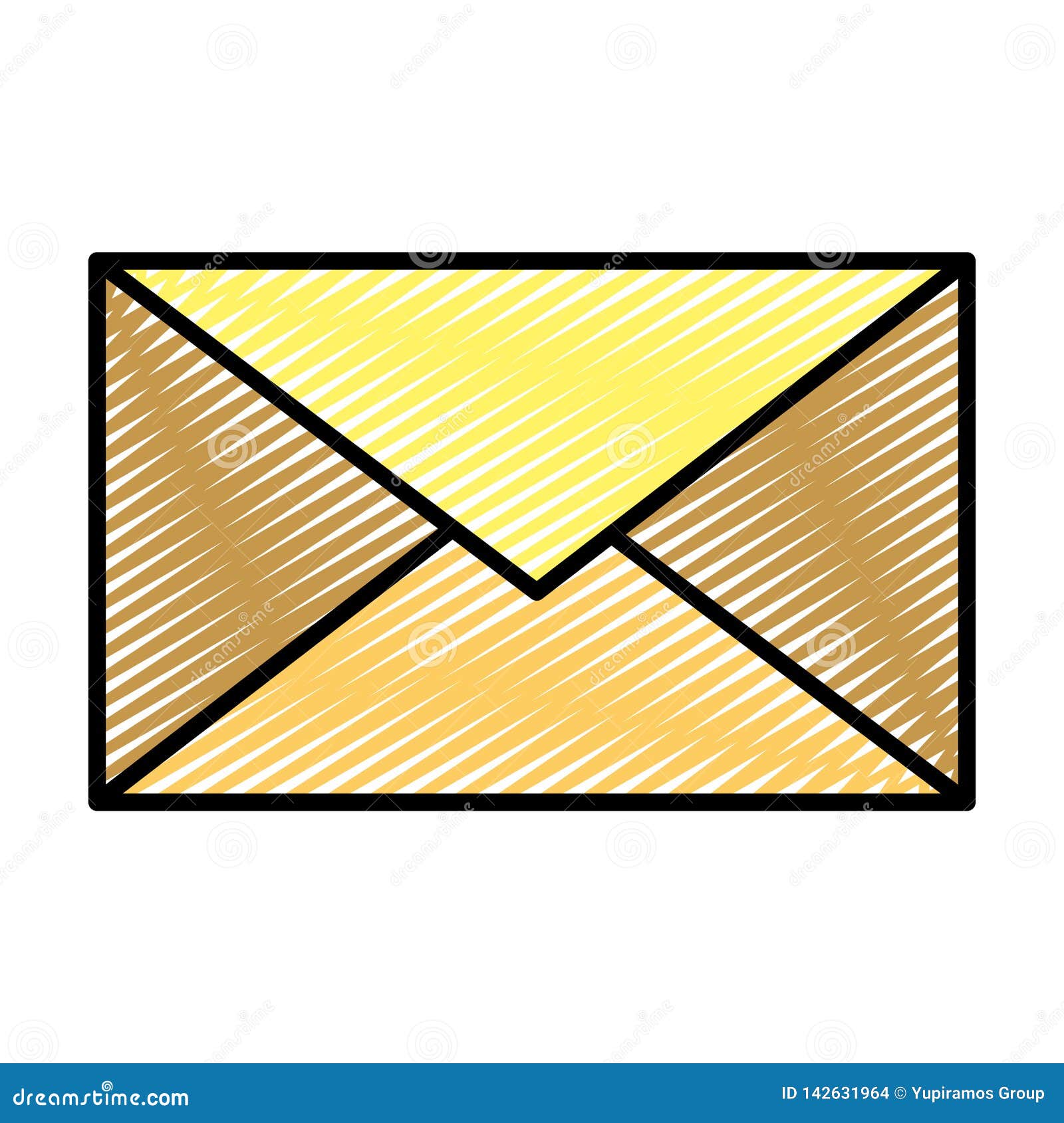 Doodle E-mail Communication Message Technology Style Stock Vector ...