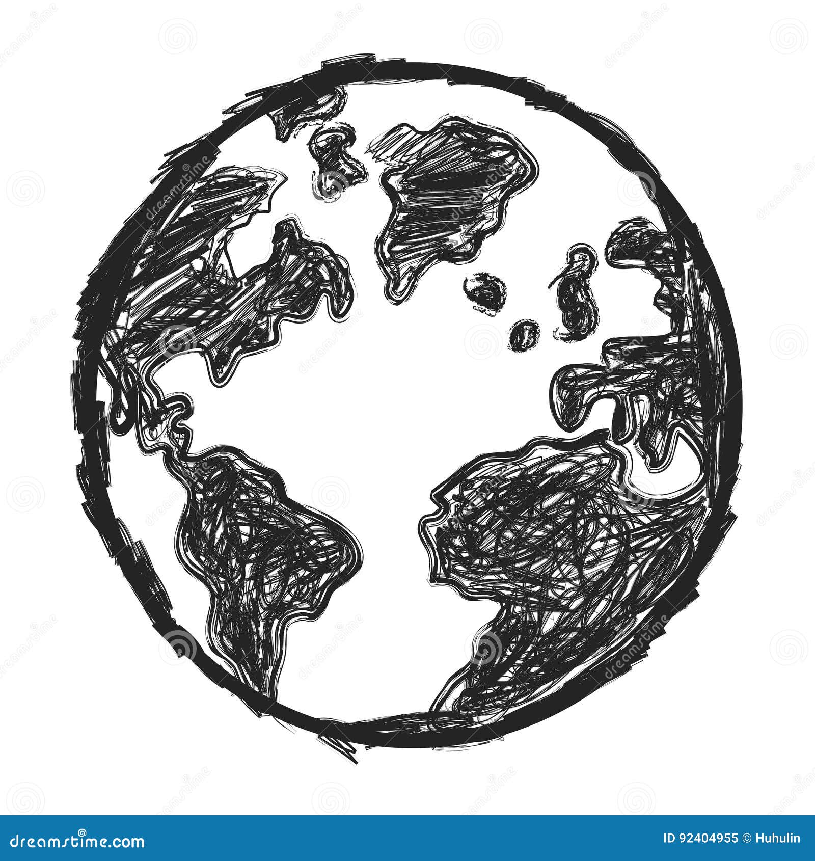 The doodle earth stock vector. Illustration of element - 92404955