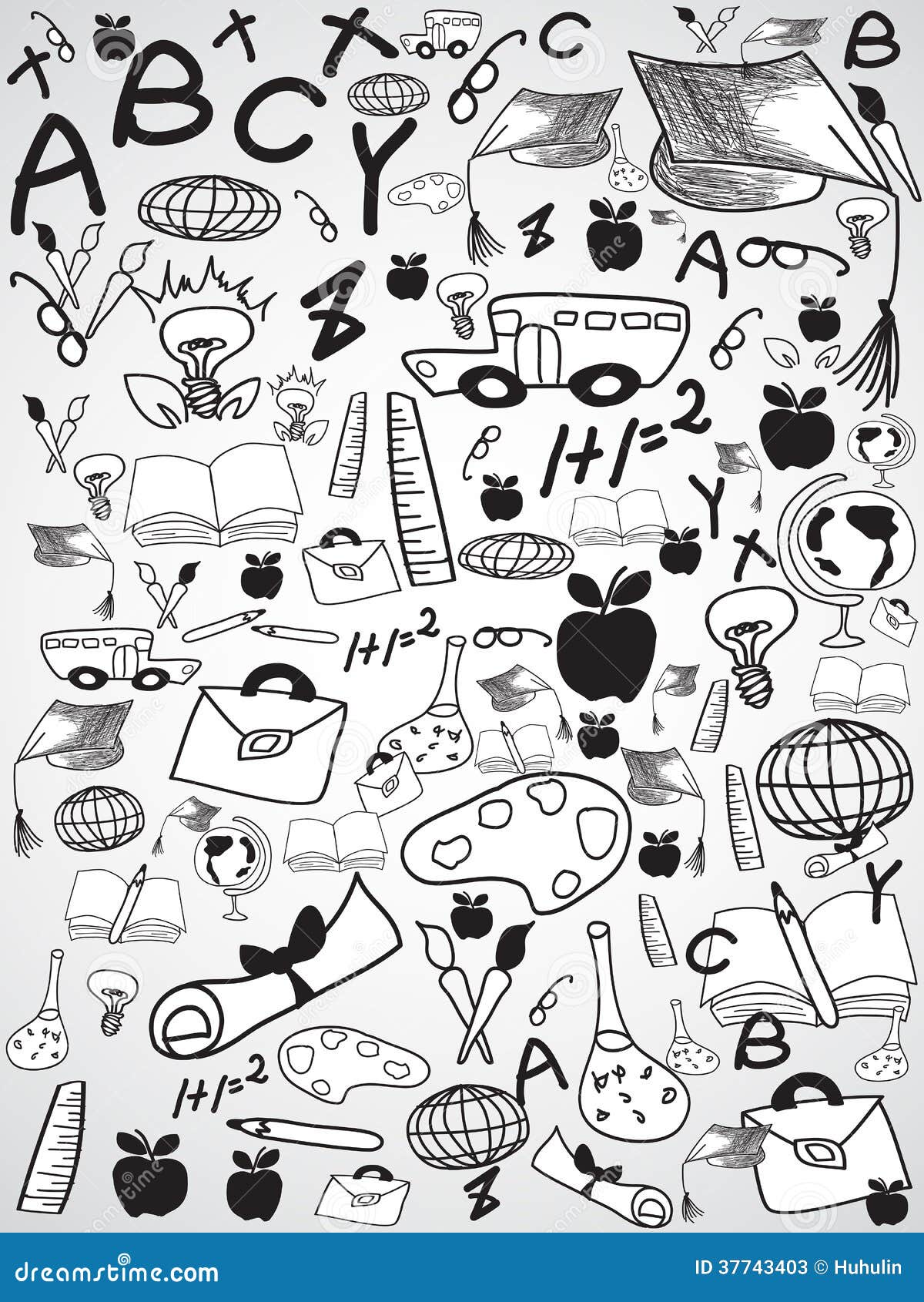 Doodle Education Icons Vector Illustration | CartoonDealer.com #67214894