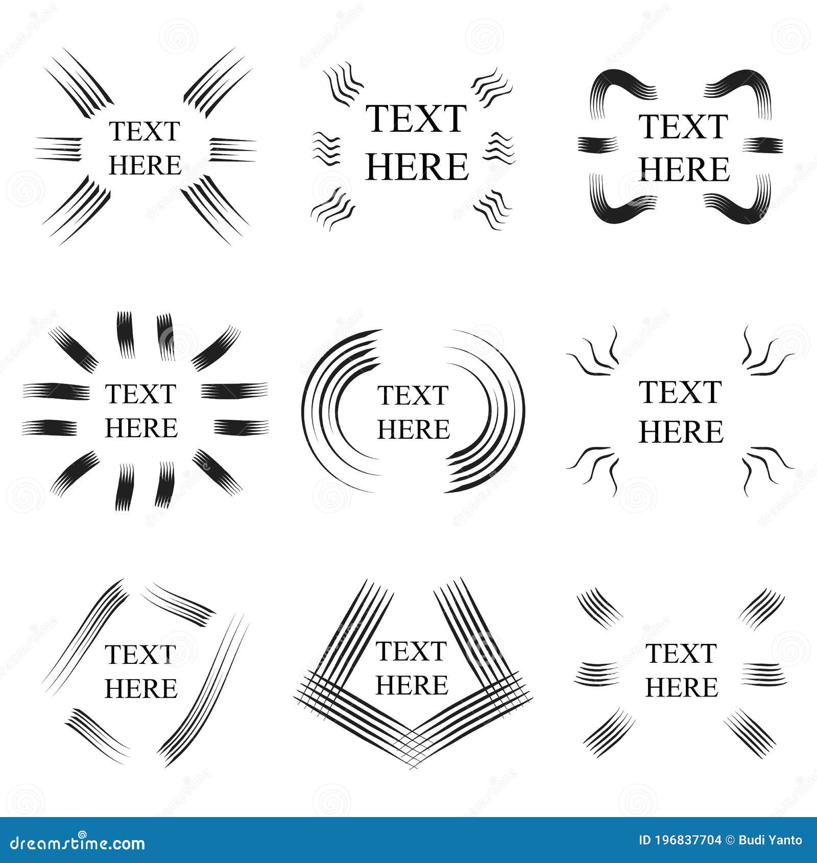 Doodle Elements Design for Emphasis Text Stock Vector - Illustration of ...