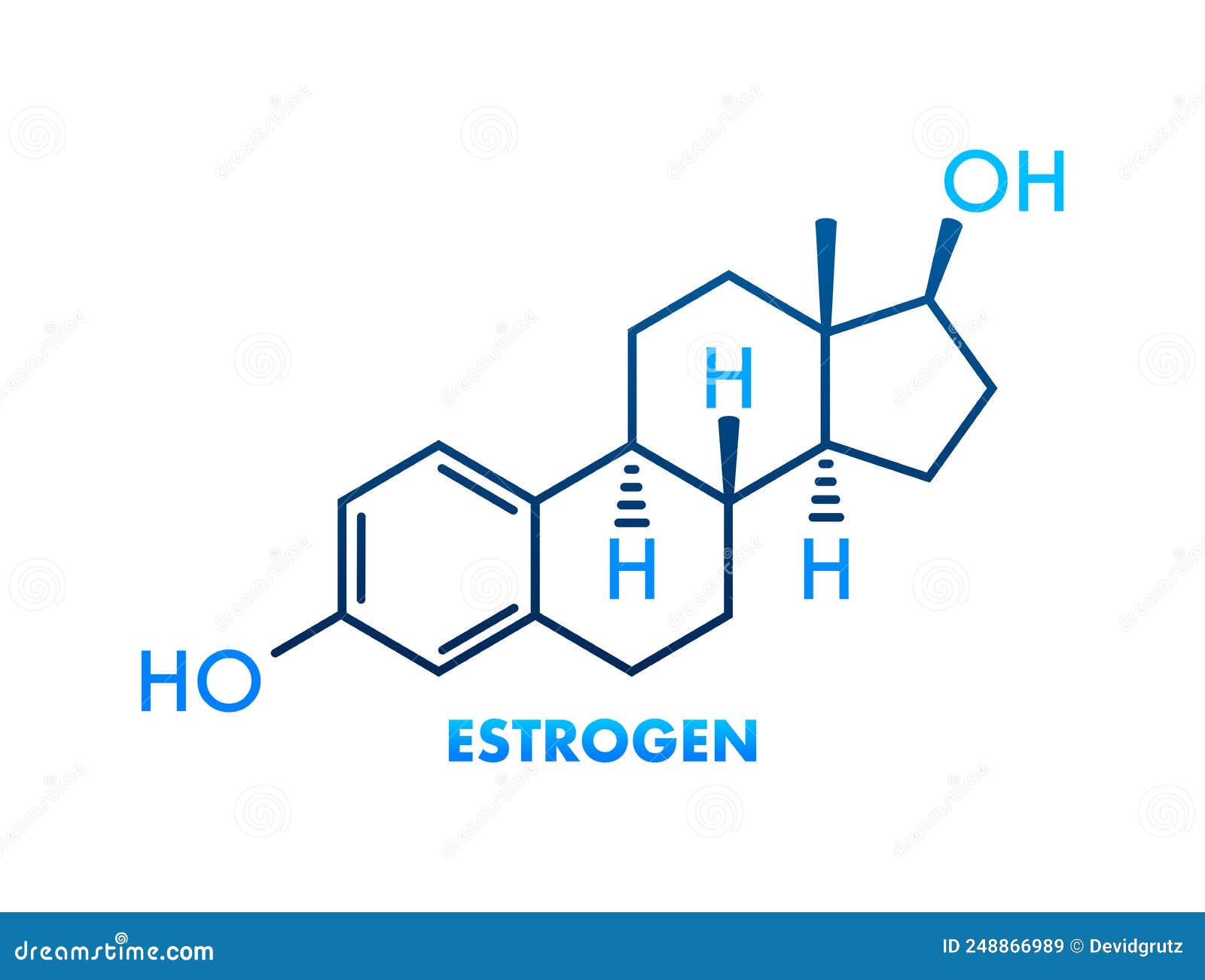 Doodle Estrogen Formula For Concept Design Doodle Vector Illustration