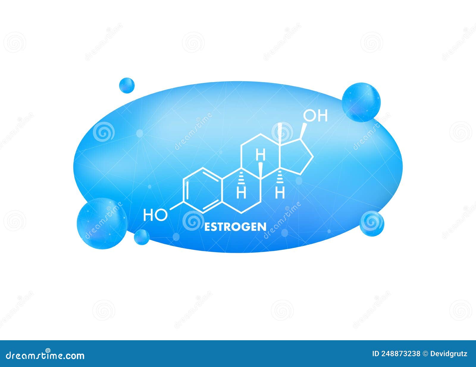 Doodle Estrogen Formula for Concept Design. Doodle Vector Illustration ...