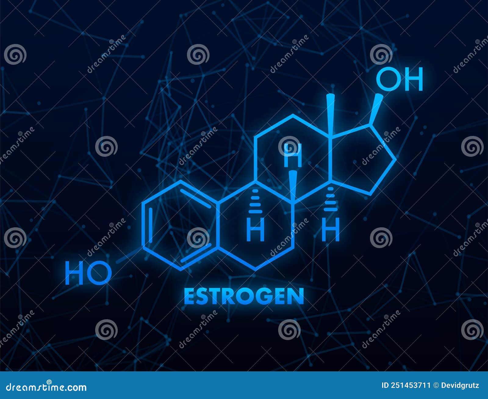 Doodle Estrogen Formula for Concept Design. Doodle Vector Illustration ...