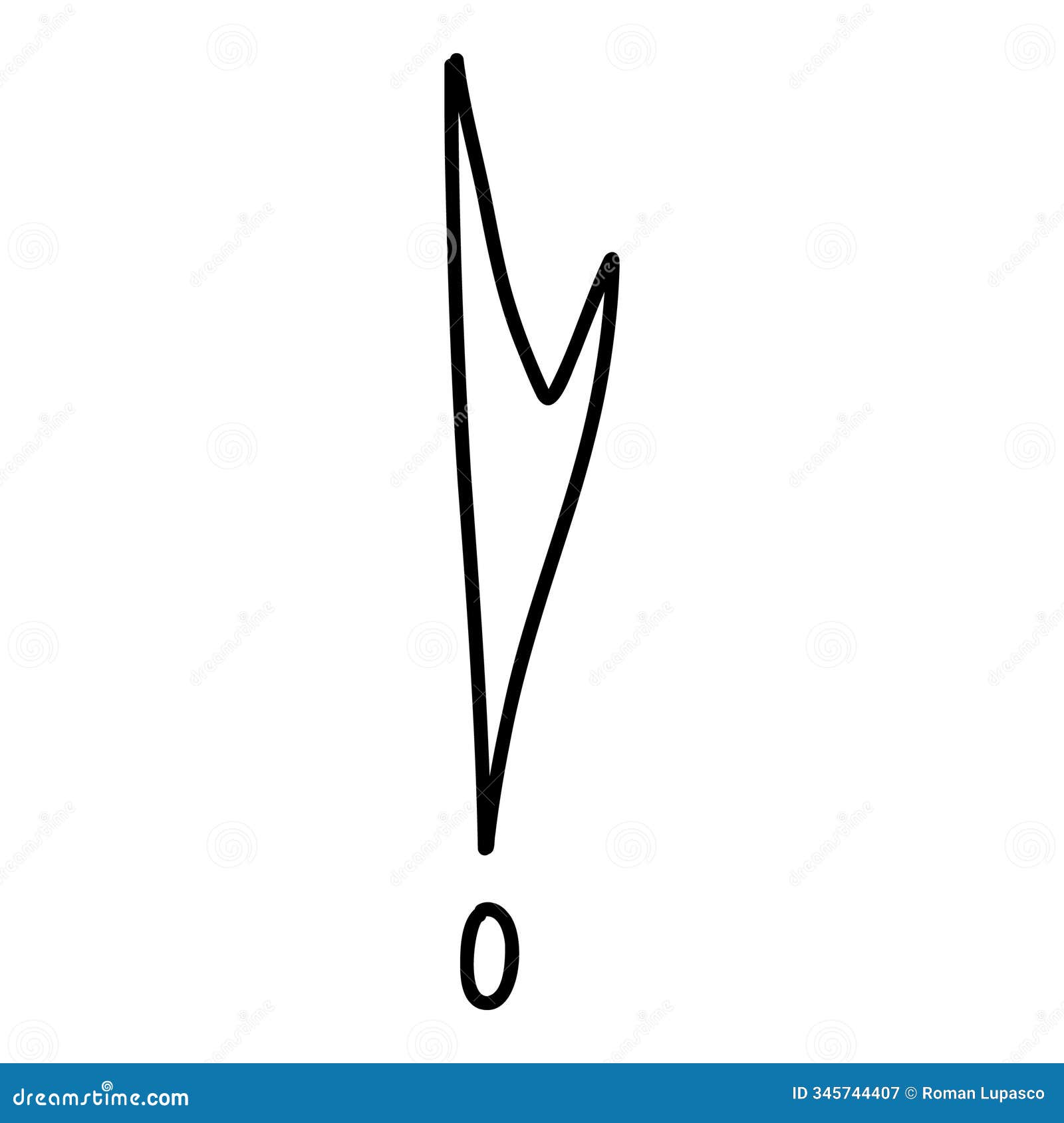 Doodle Exclamation Mark. Hand Drawn Punctuation Marks and Exclamatory ...