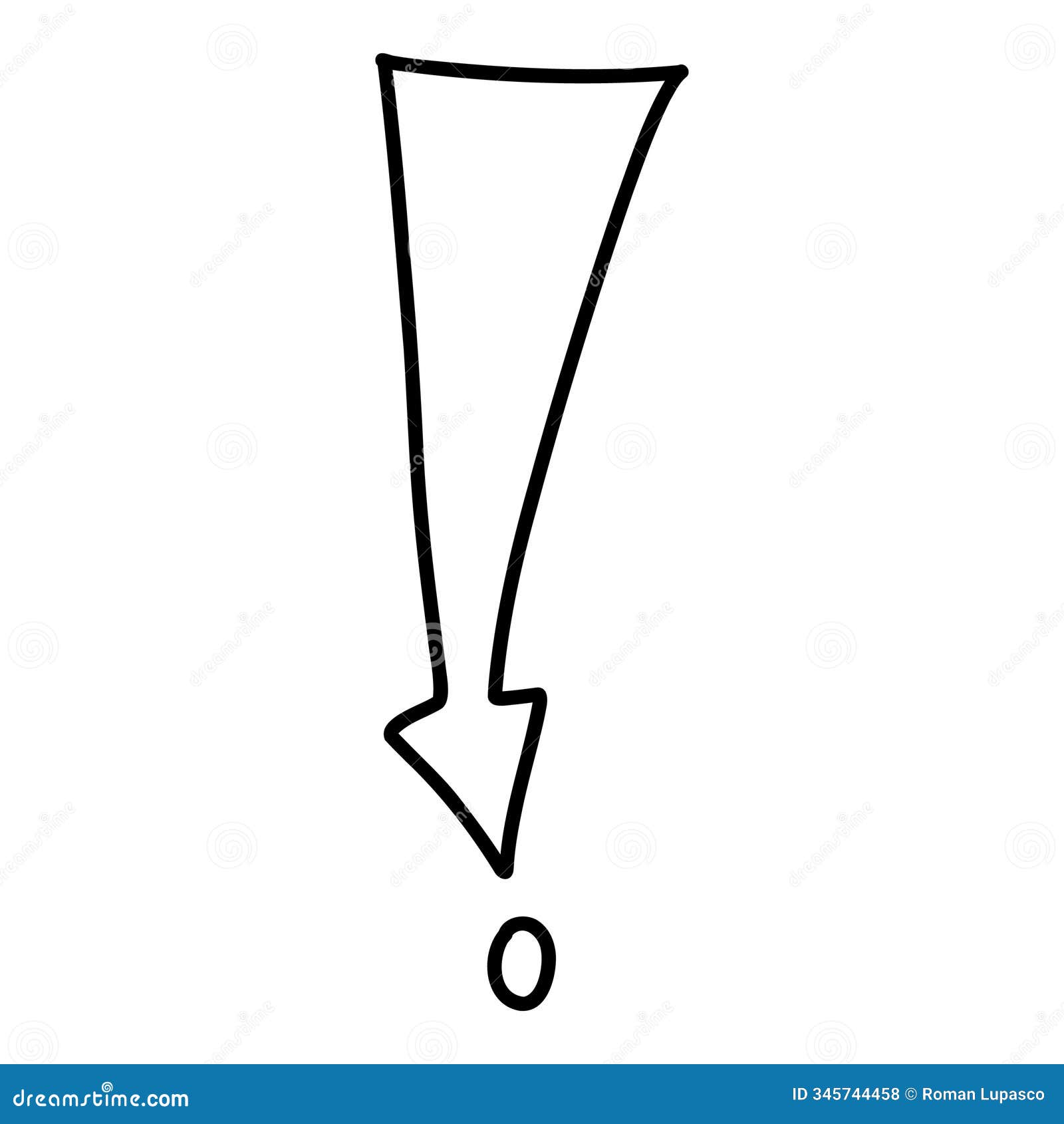 Doodle Exclamation Mark Icon Vector. Attention Sign Symbol. Warning ...