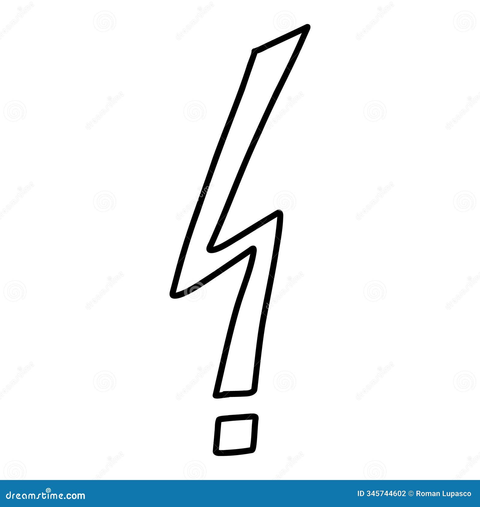 Doodle Exclamation Mark. Hand Drawn Punctuation Marks And Exclamatory ...