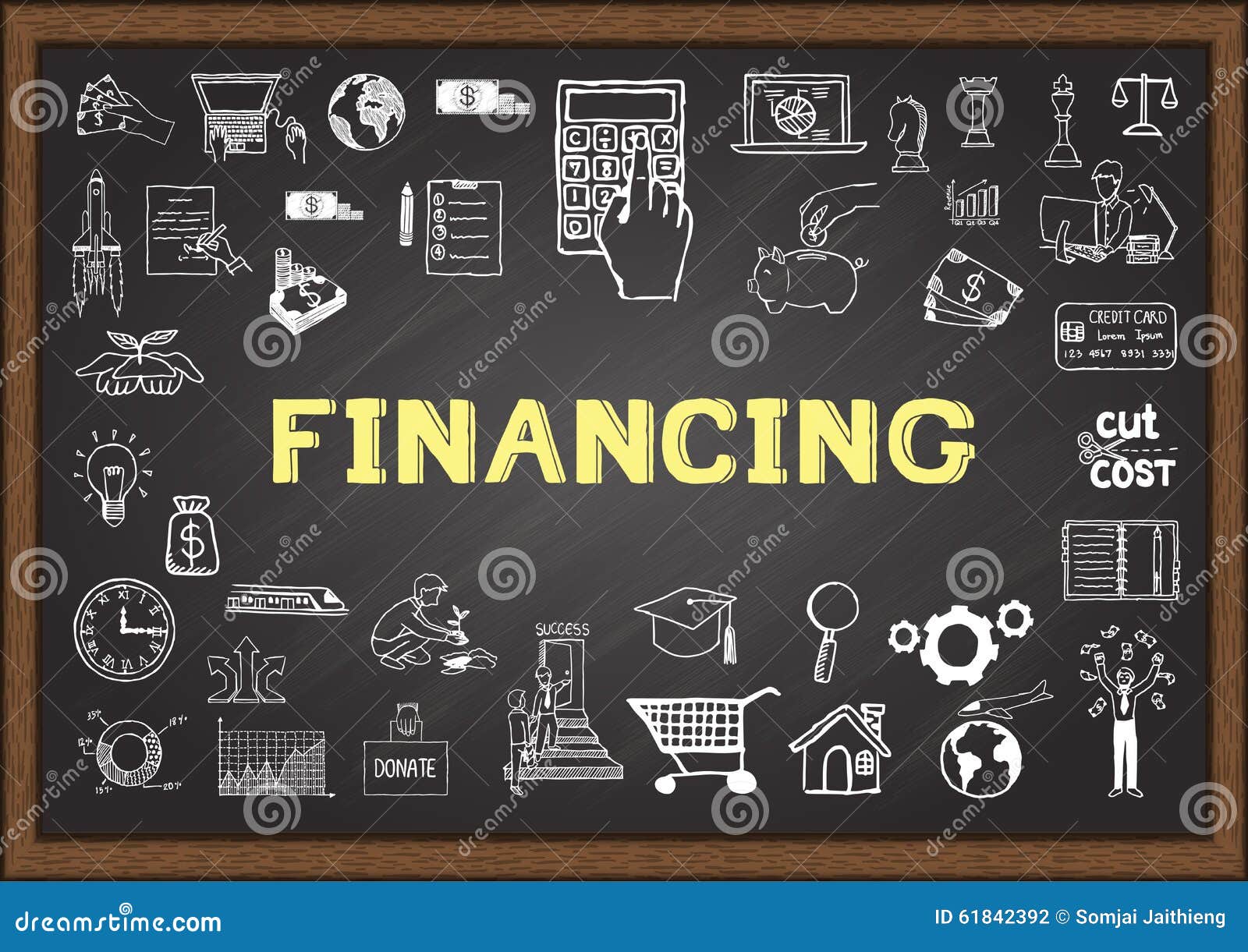 Doodle about Financing on Chalkboard Stock Vector - Illustration of ...