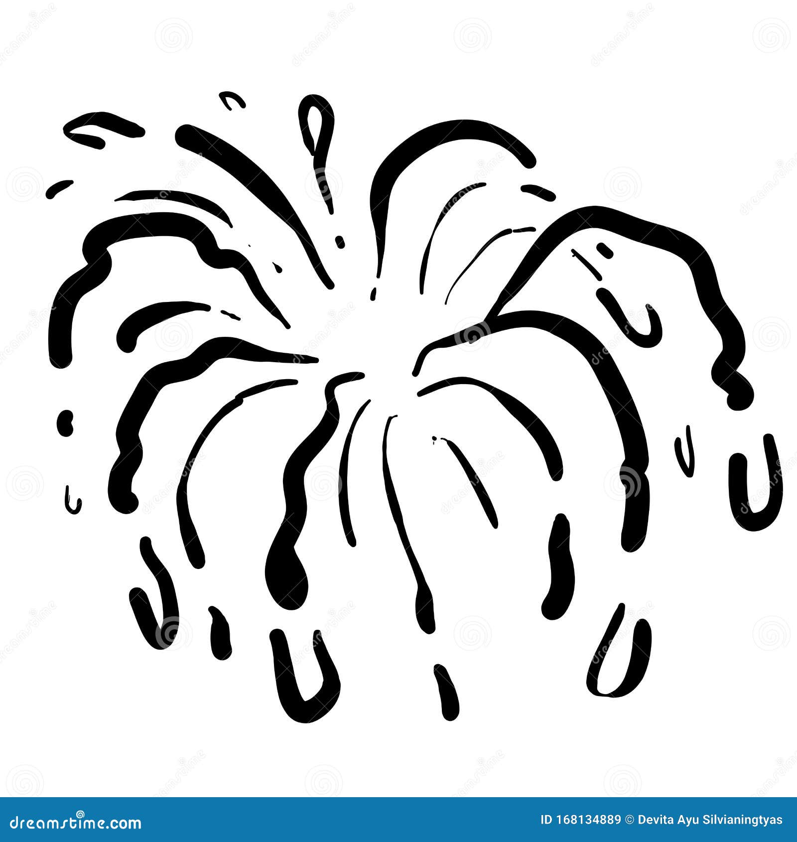 Doodle Firework Explosion in Doodle Style Stock Vector - Illustration ...