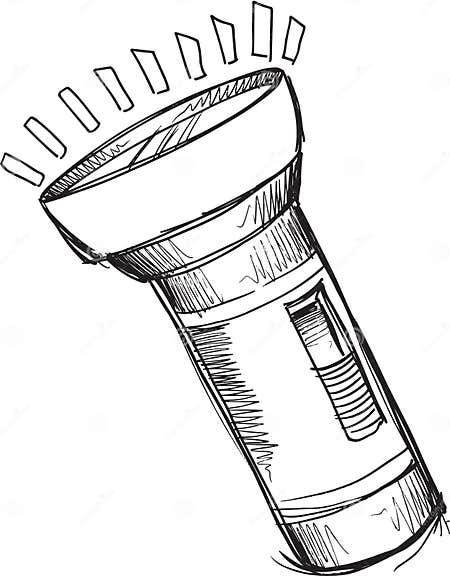 Doodle Flashlight Vector stock vector. Illustration of doodle - 51029280