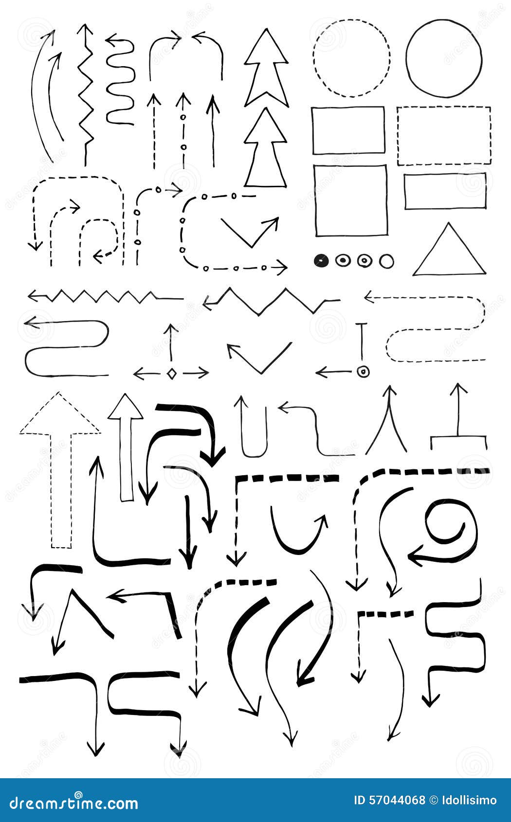 Doodle Flowchart Set stock vector. Illustration of analyzing - 57044068