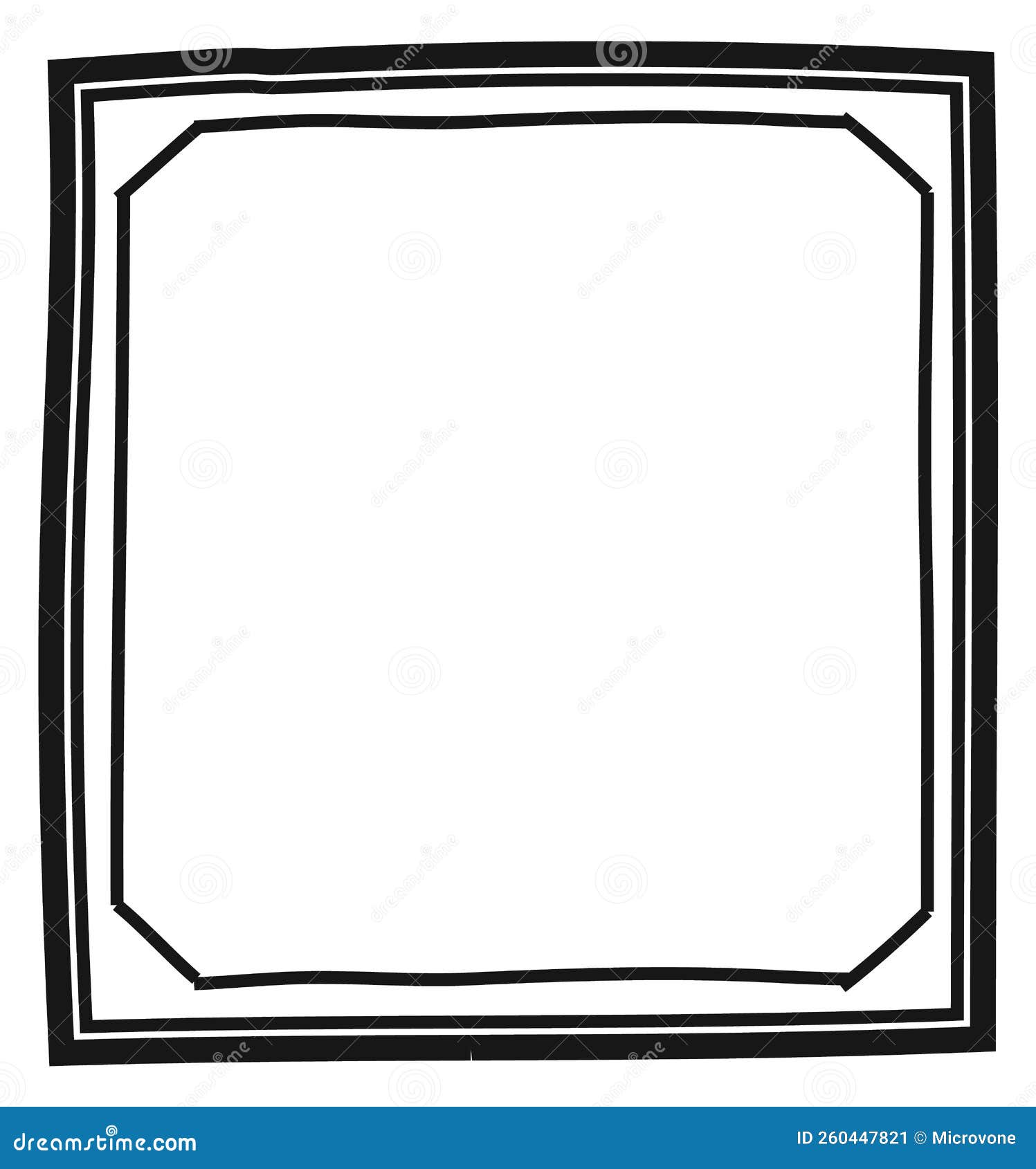 Empty Border On Blackboard Chalkboard Background Stock Illustration ...