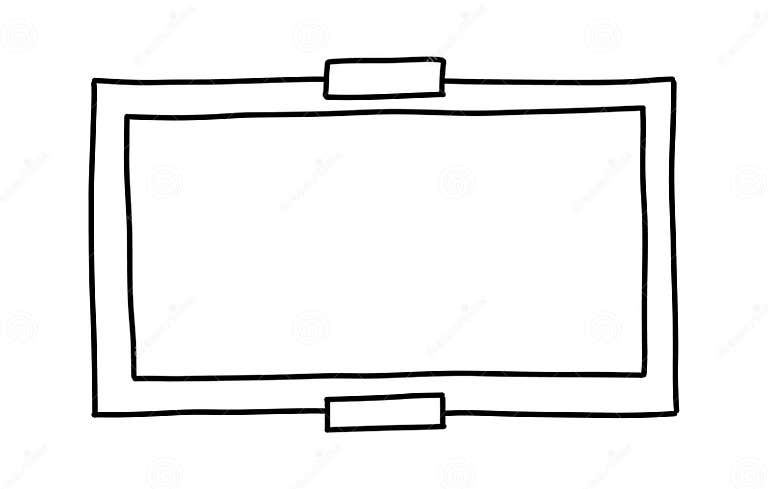 Doodle Frames. Rectangle Hand Drawn Borders. Squared Ornament Frame for ...