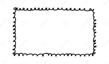 Doodle Frames. Rectangle Hand Drawn Borders. Squared Ornament Frame for ...