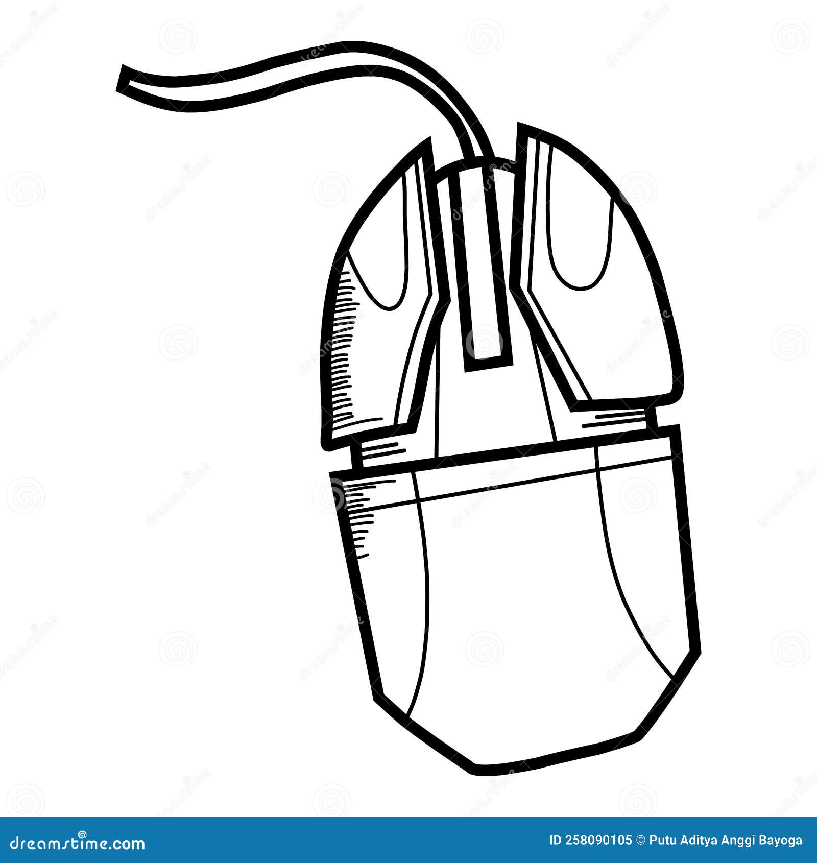 Doodle gaming mouse stock vector. Illustration of flat - 258090105