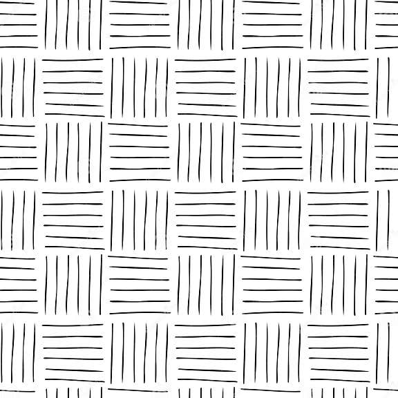 Doodle Geometric Seamless Pattern. Hatching Lines, Vertical and ...