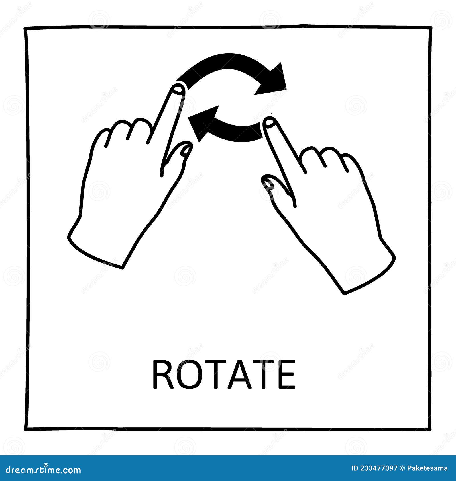 Doodle gesture icon stock vector. Illustration of social - 233477097