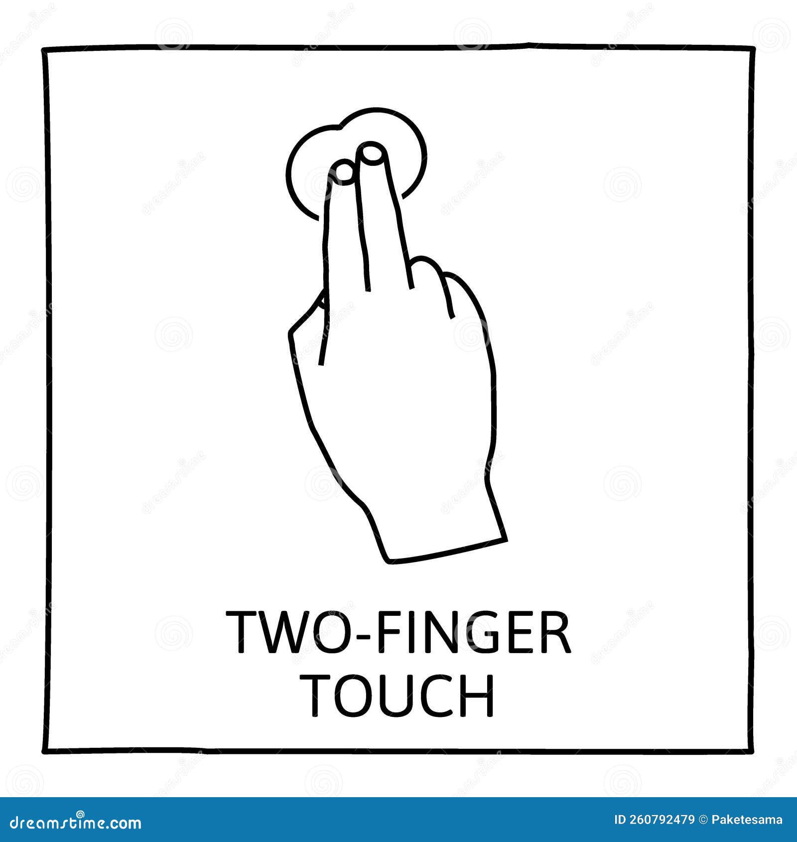 Doodle gesture icon stock vector. Illustration of palm - 260792479