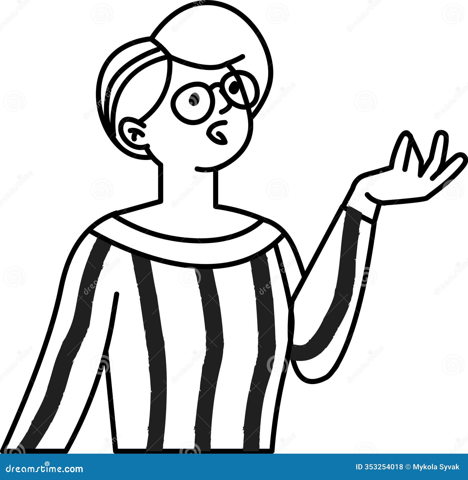 Doodle Girl Character Expressing Confusion Stock Illustration ...