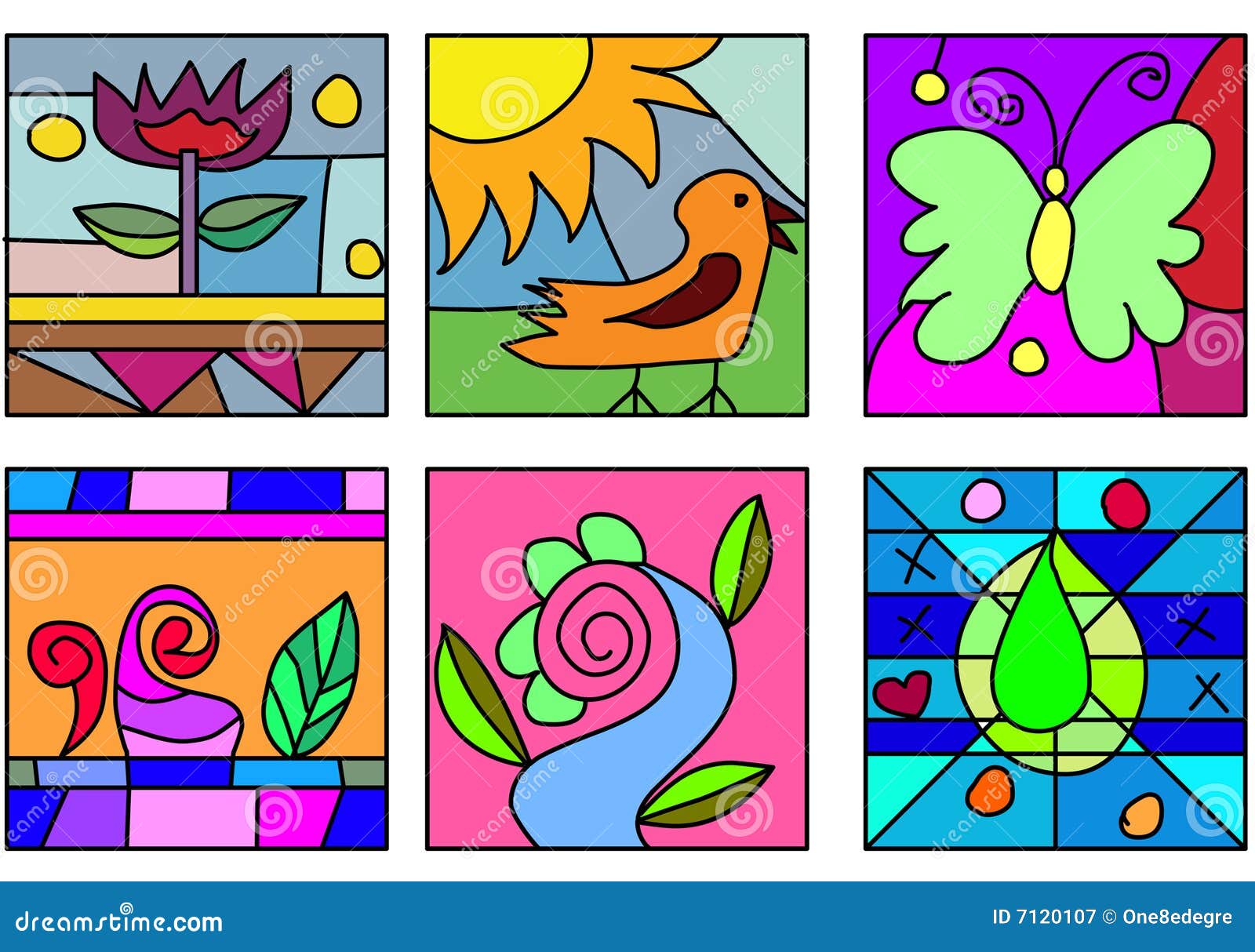 Doodle glass art stock illustration. Illustration of concept - 7120107