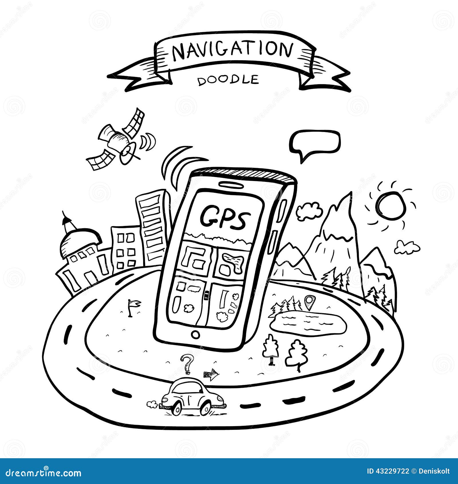 Gps Coloring Page Coloring Pages