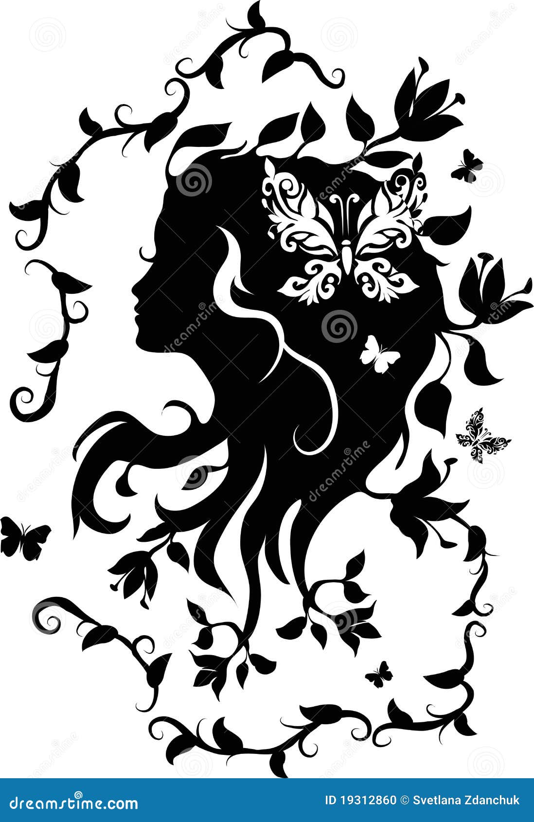 Doodle Grafic Drowing of Woman Stock Vector - Illustration of elegance ...