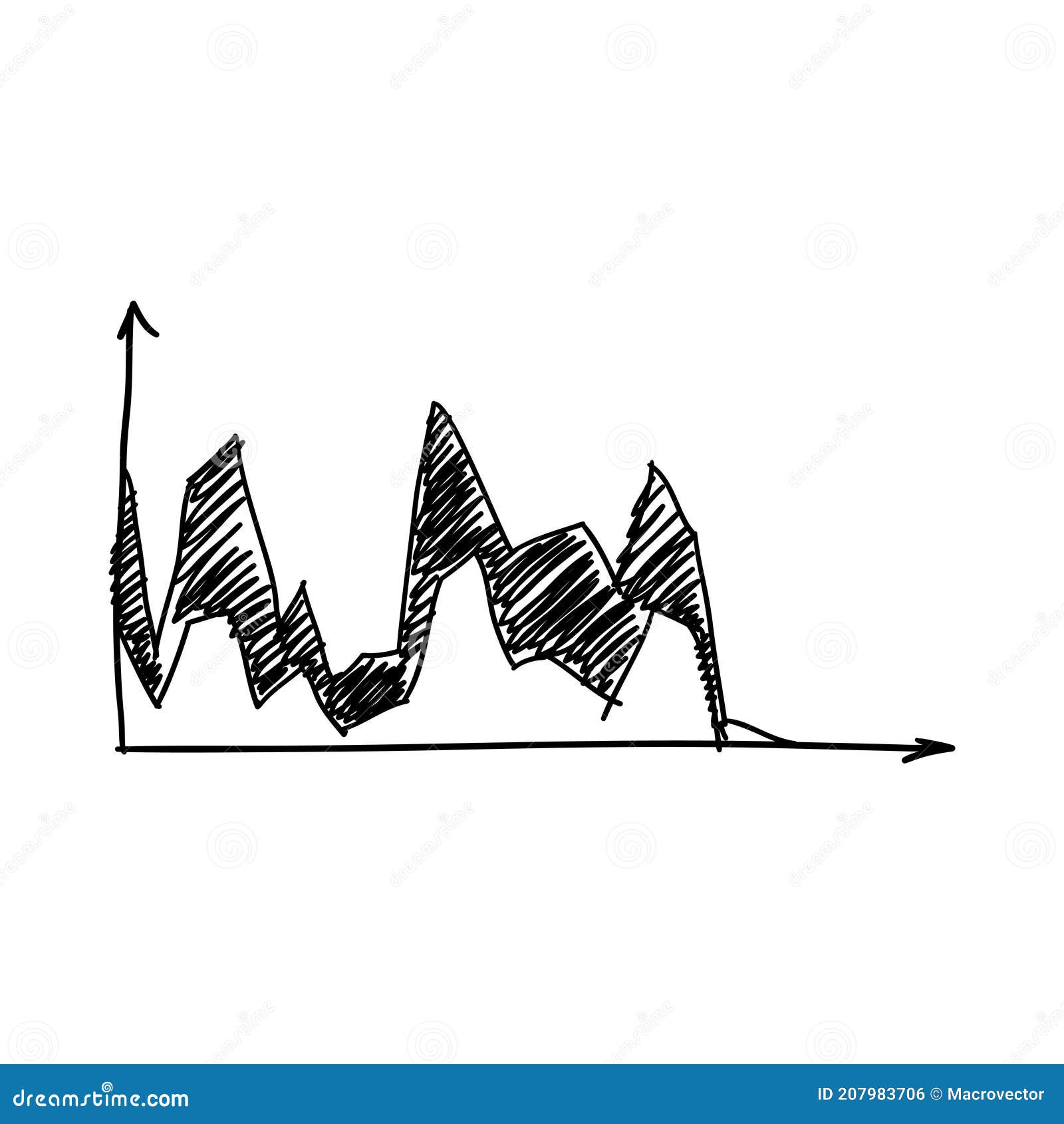 Doodle Graph Illustration stock illustration. Illustration of analyzing ...