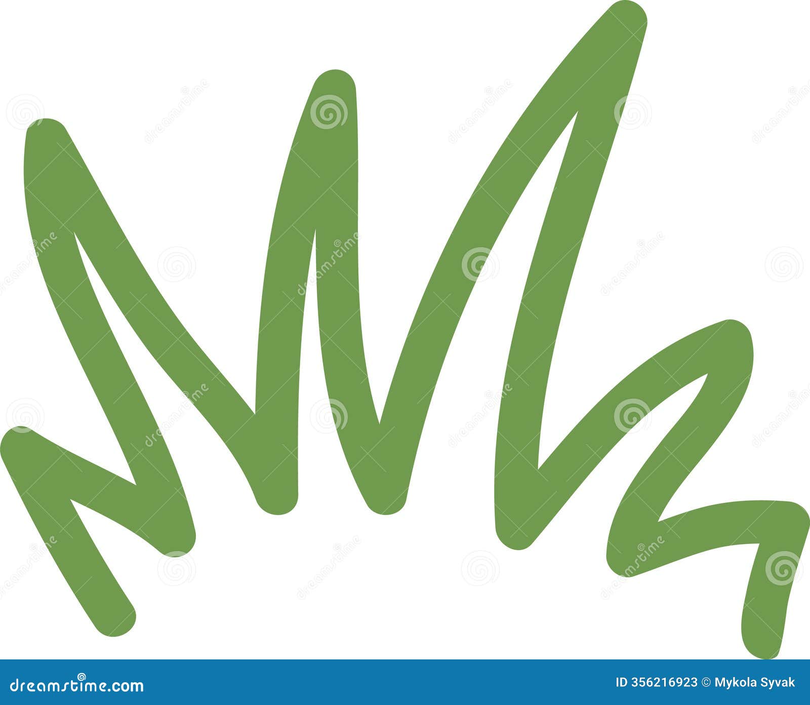 Doodle Grass Line Drawing stock illustration. Illustration of outline ...