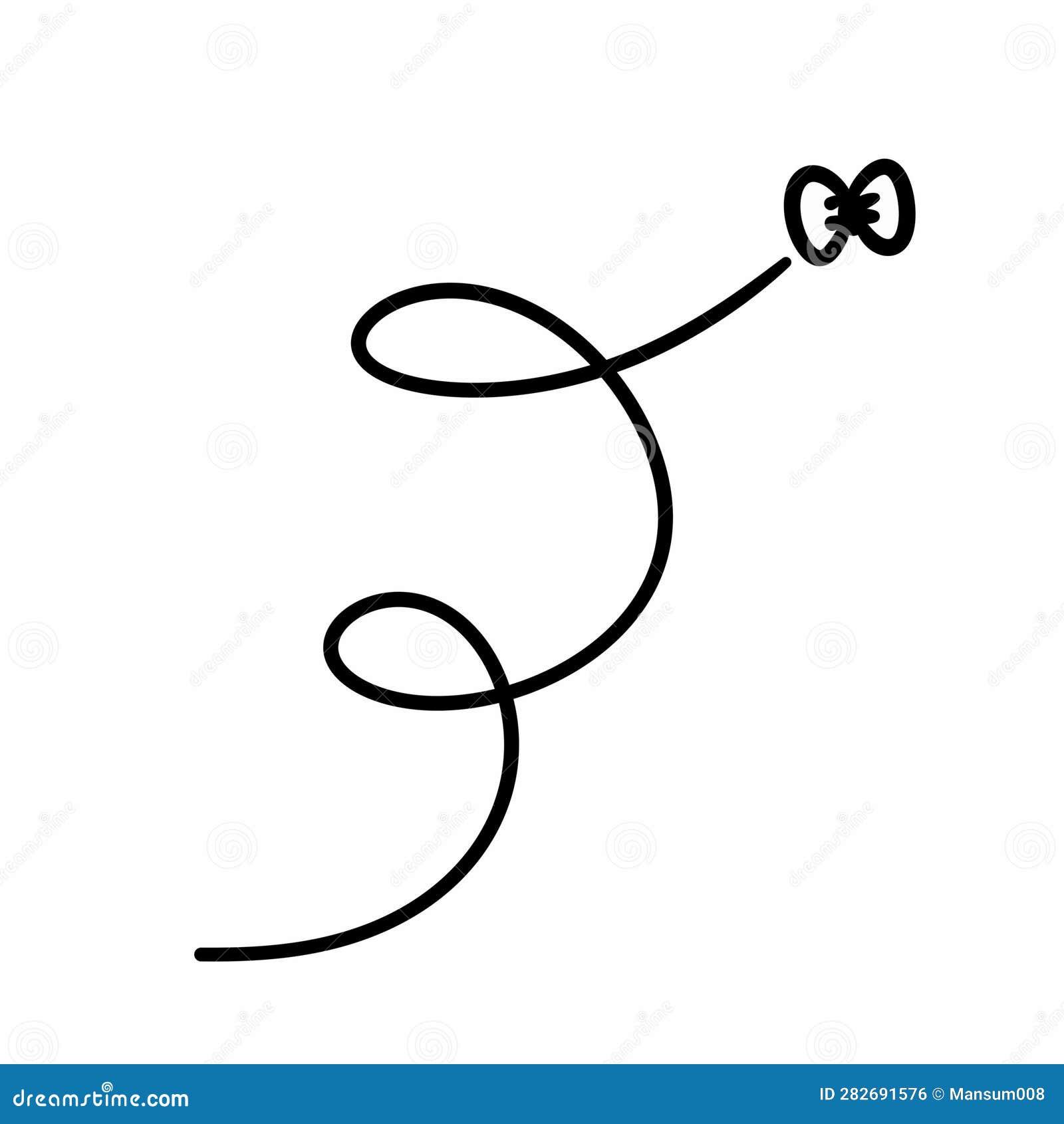 Doodle Hand Draw Fly Insect Icon, Illustration Stock Illustration ...