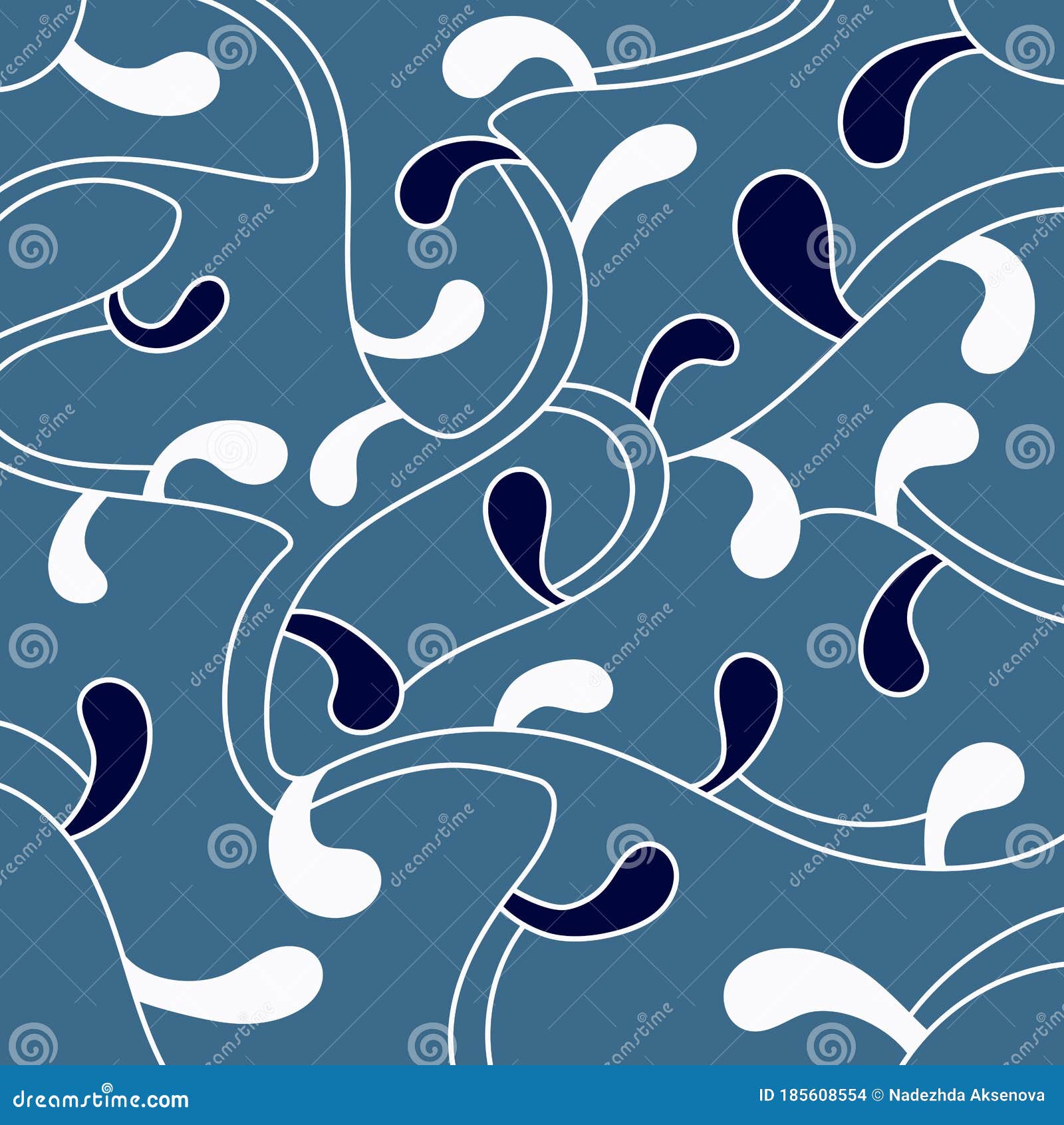 Doodle Hand Drawn Background. Whimsical Winding Lines Stock ...