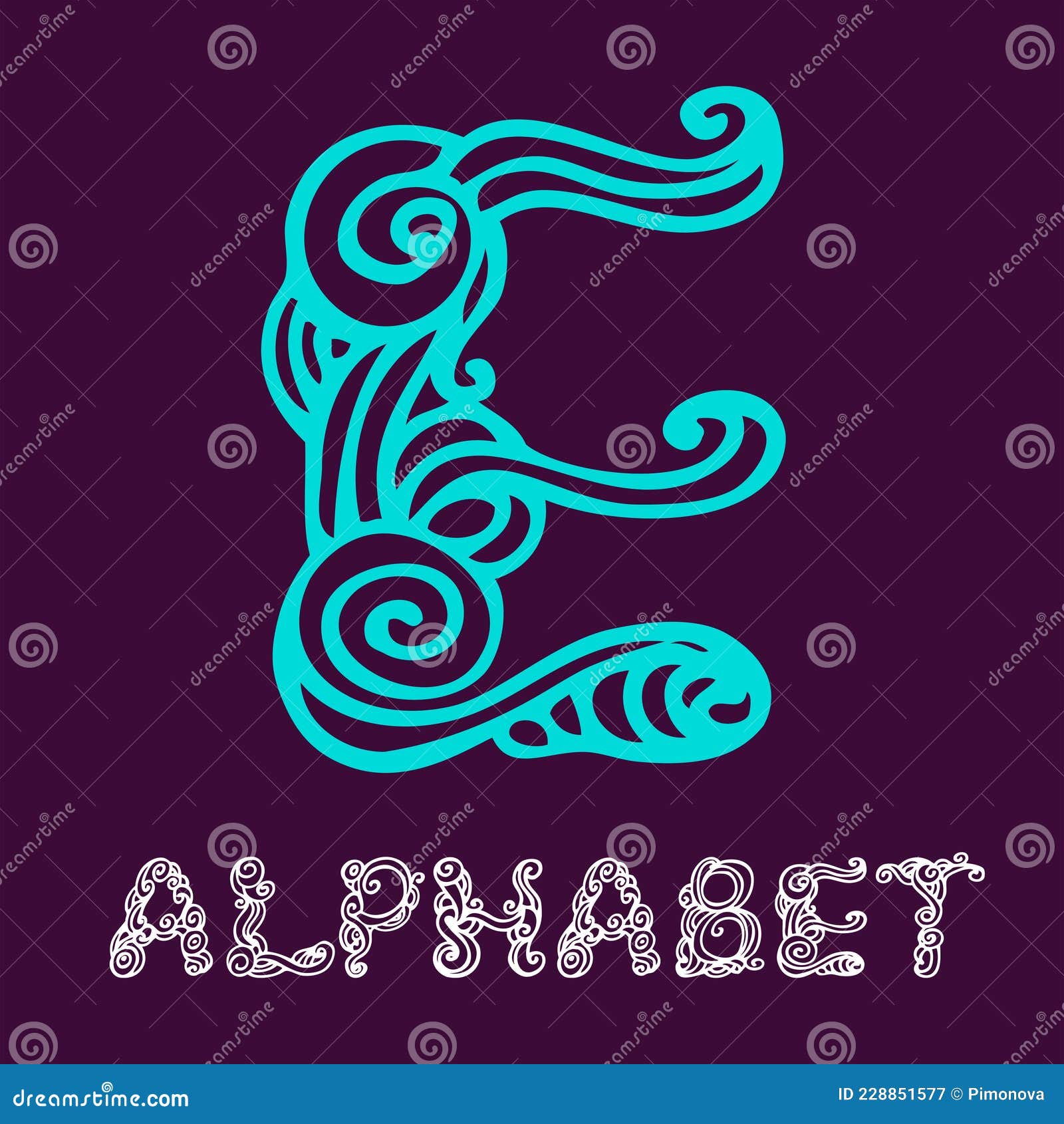 Doodle Hand Drawn Sketch Alphabet. Letter E Stock Vector - Illustration ...
