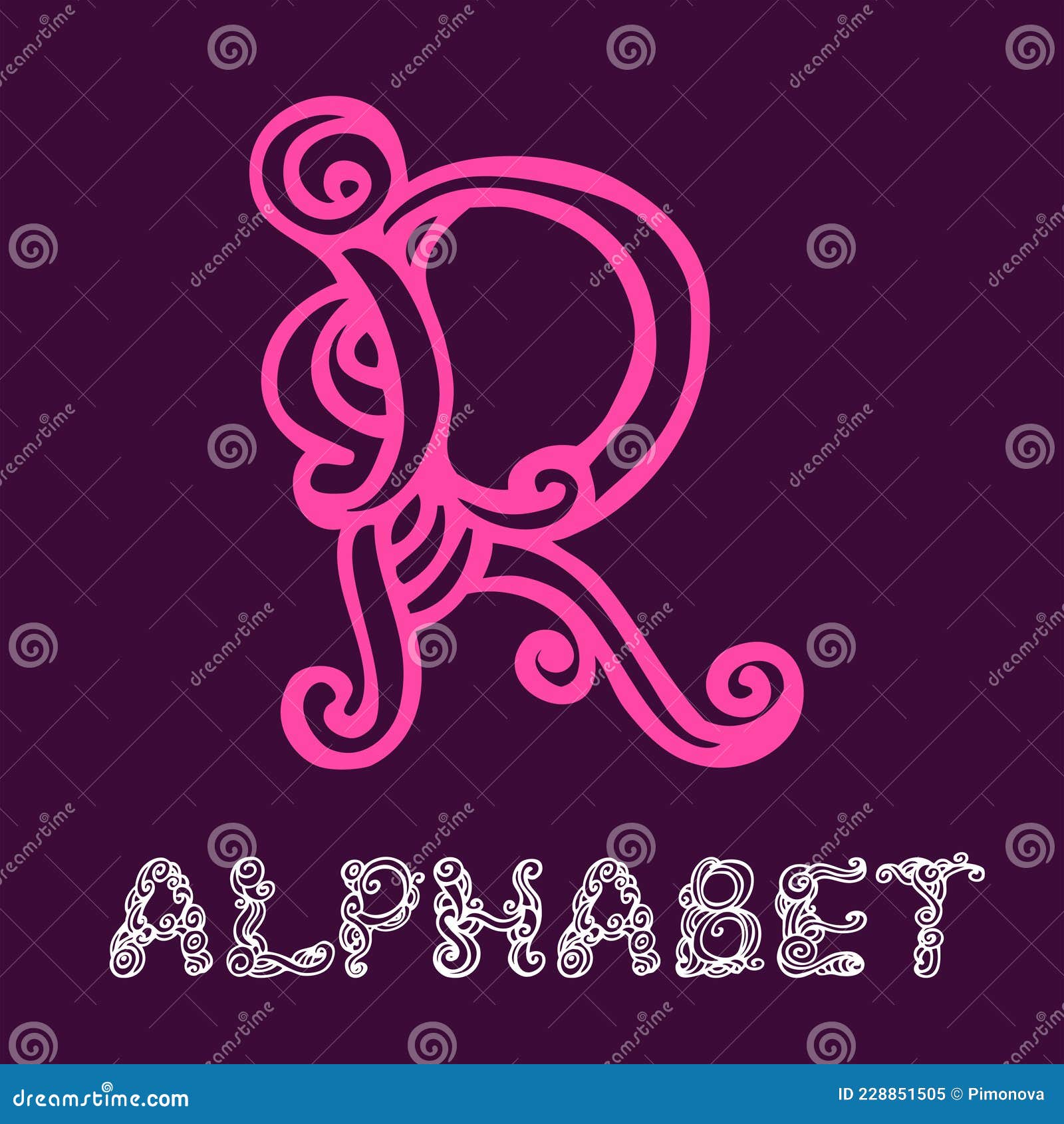 Doodle Hand Drawn Sketch Alphabet. Letter R Stock Vector - Illustration ...