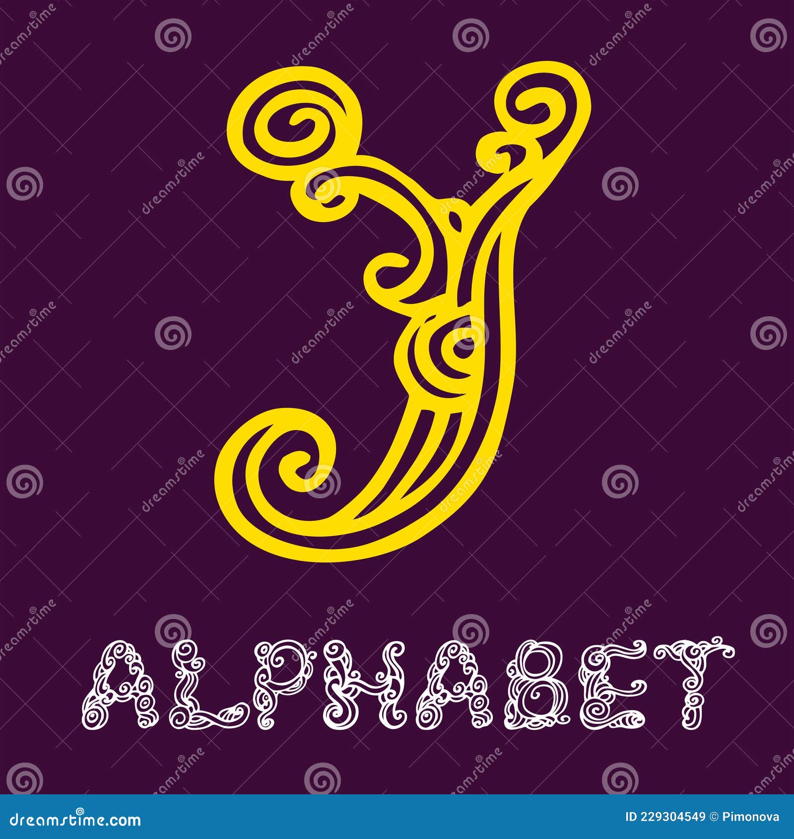 Doodle Hand Drawn Sketch Alphabet. Letter Y Stock Vector - Illustration ...