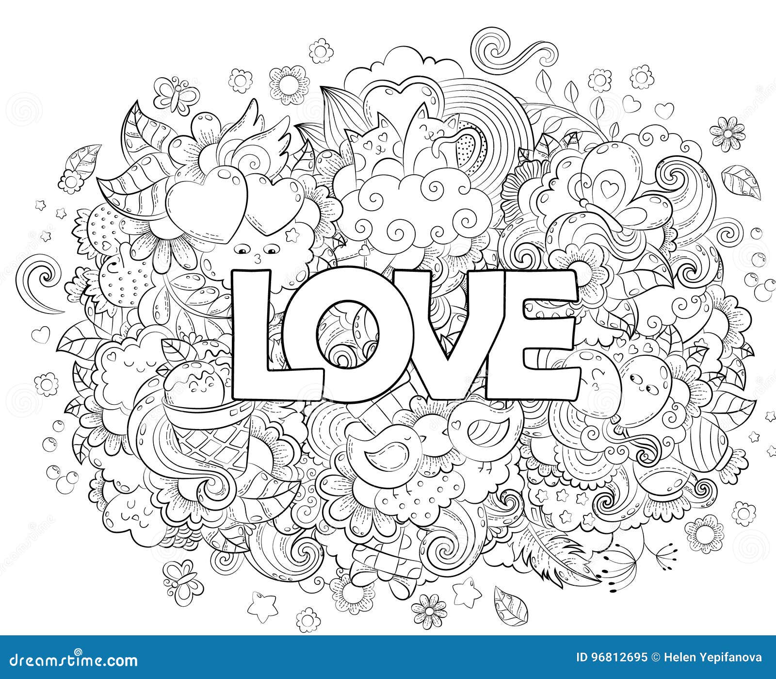 Doodle Hand Drawn Vector Illustration, Abstract Background, Texture ...