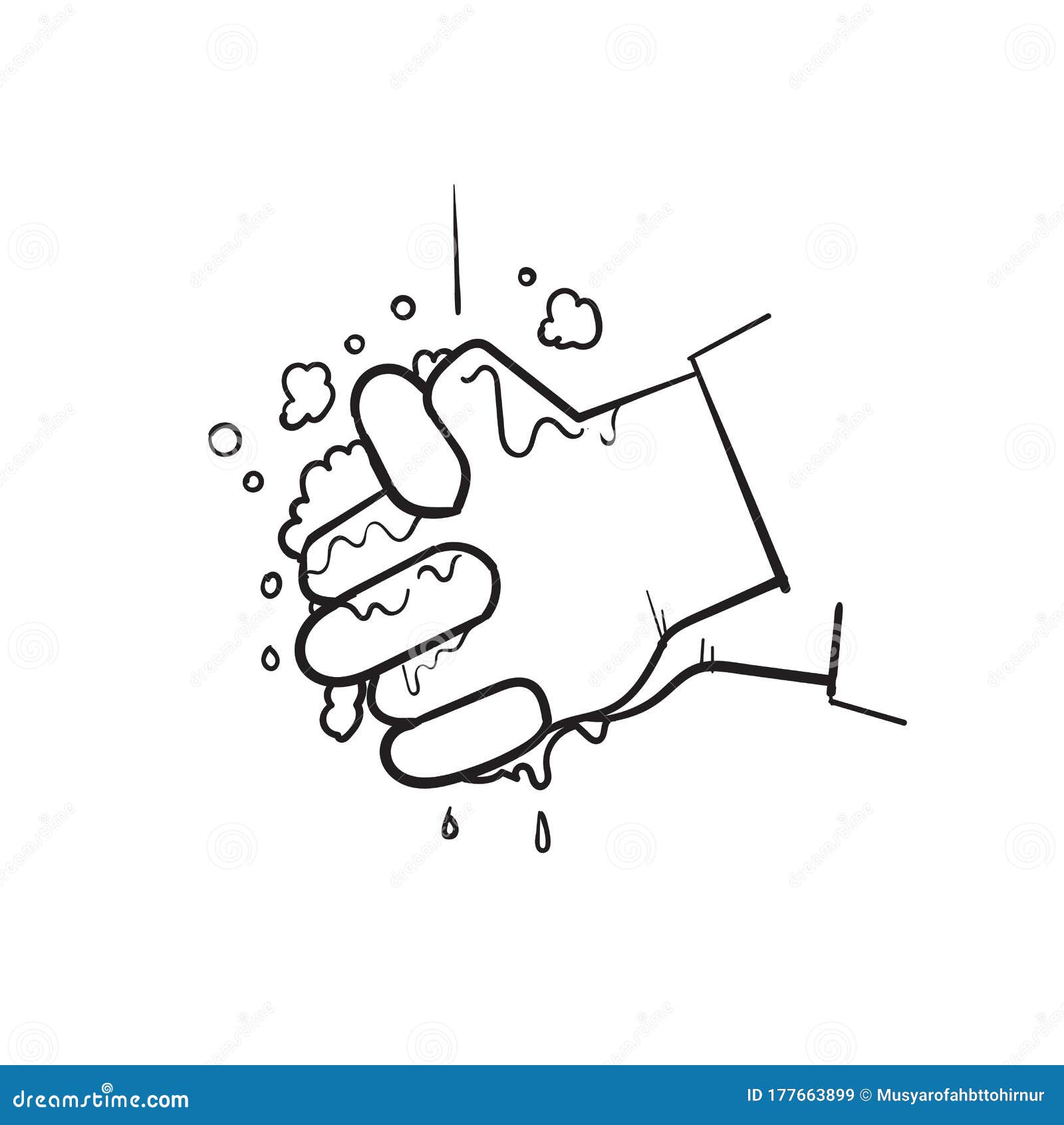 Doodle Hand Drawn Washing Hand Illustration Icon Symbol Isolated ... Doodle Hand Drawn Washing Hand Illustration Icon Symbol Isolated ...