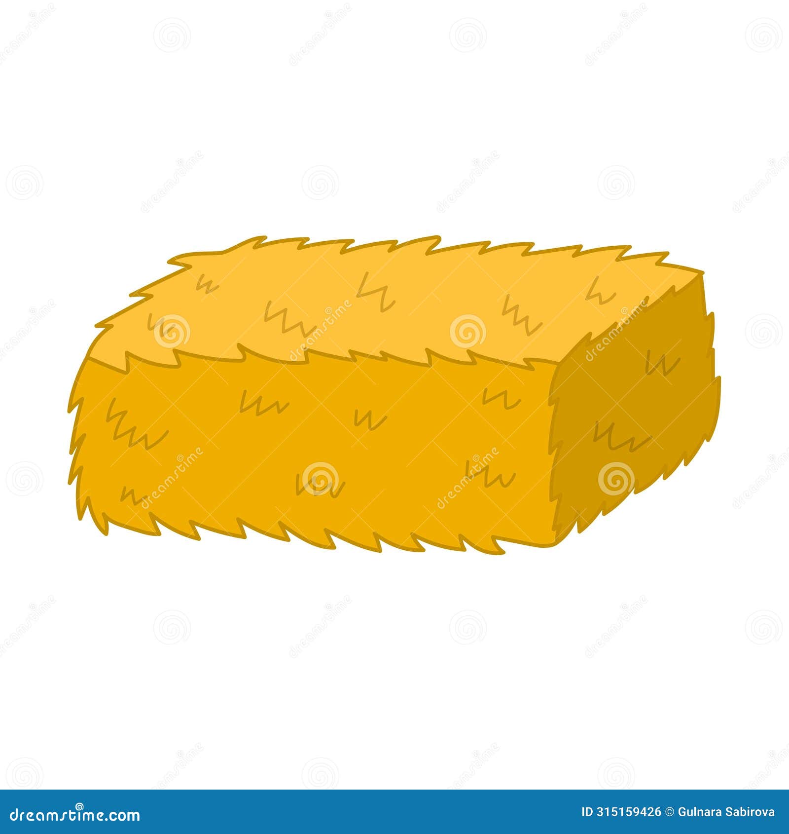 Doodle Hay Stack in Cartoon Style. Hand Drawn Farm Haystack Element ...