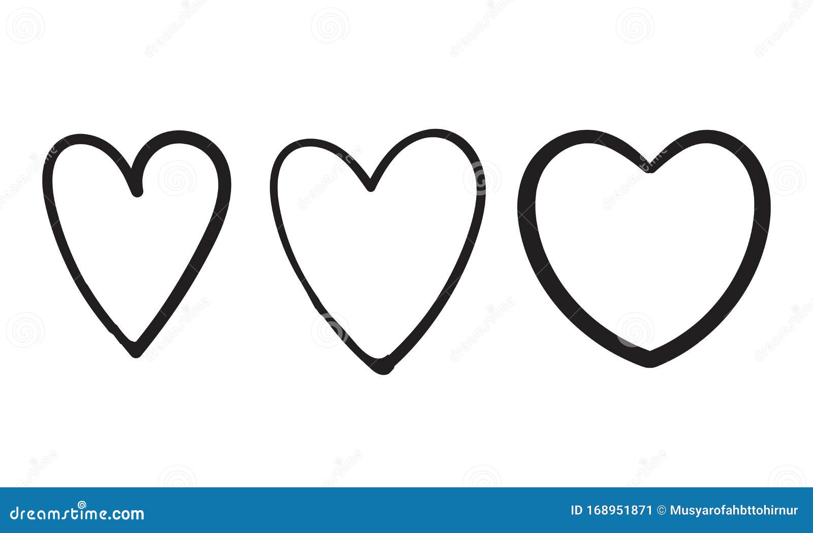 Doodle Heart Vector Illustration Collection Stock Vector - Illustration ...