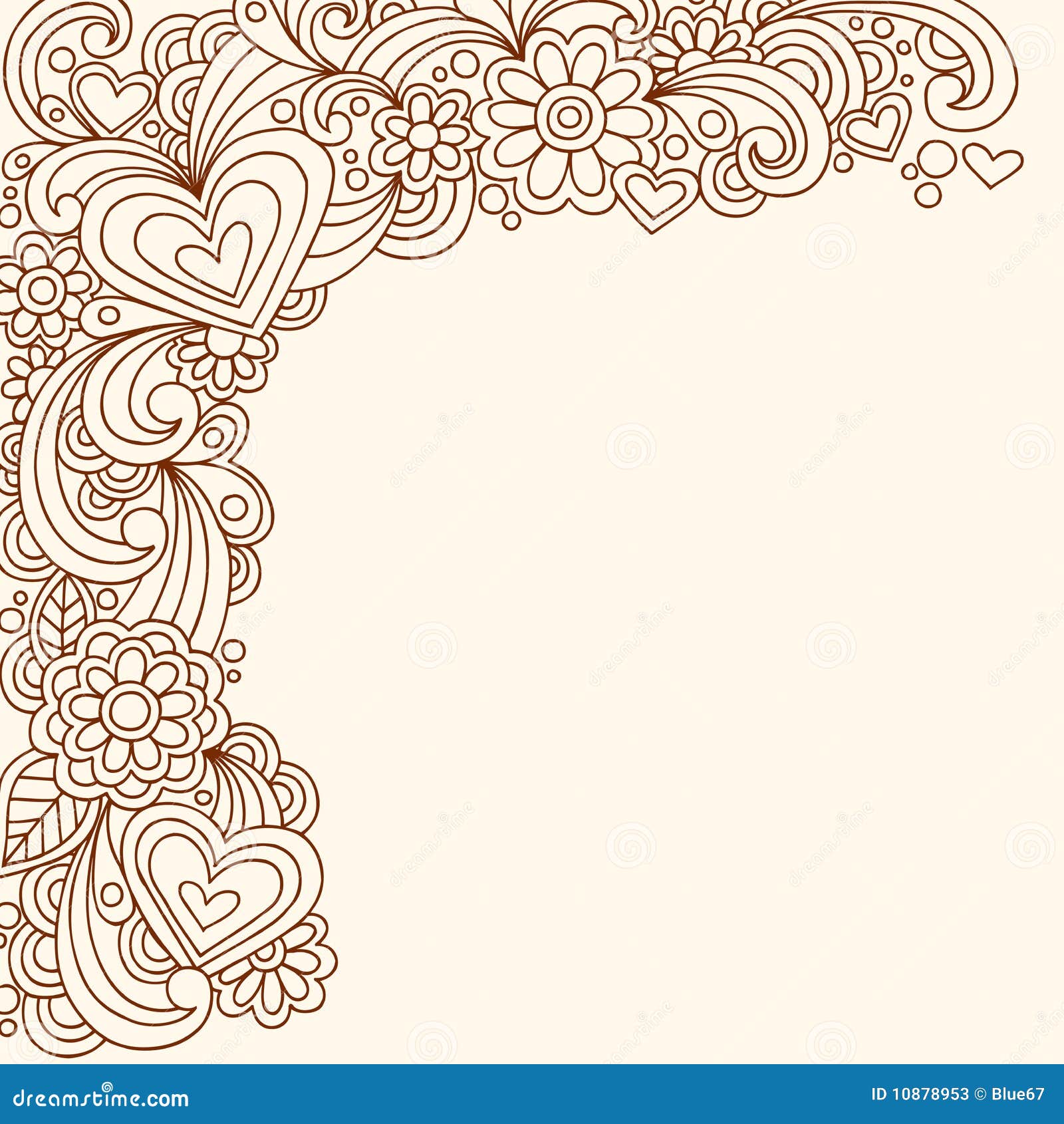 Doodle Henna Abstract Design Vector Stock Vector - Illustration of ...