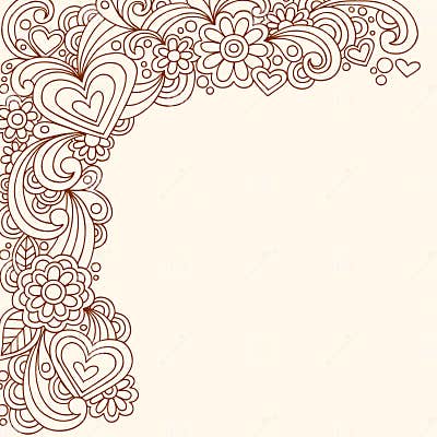 Doodle Henna Abstract Design Vector Stock Vector - Illustration of ...