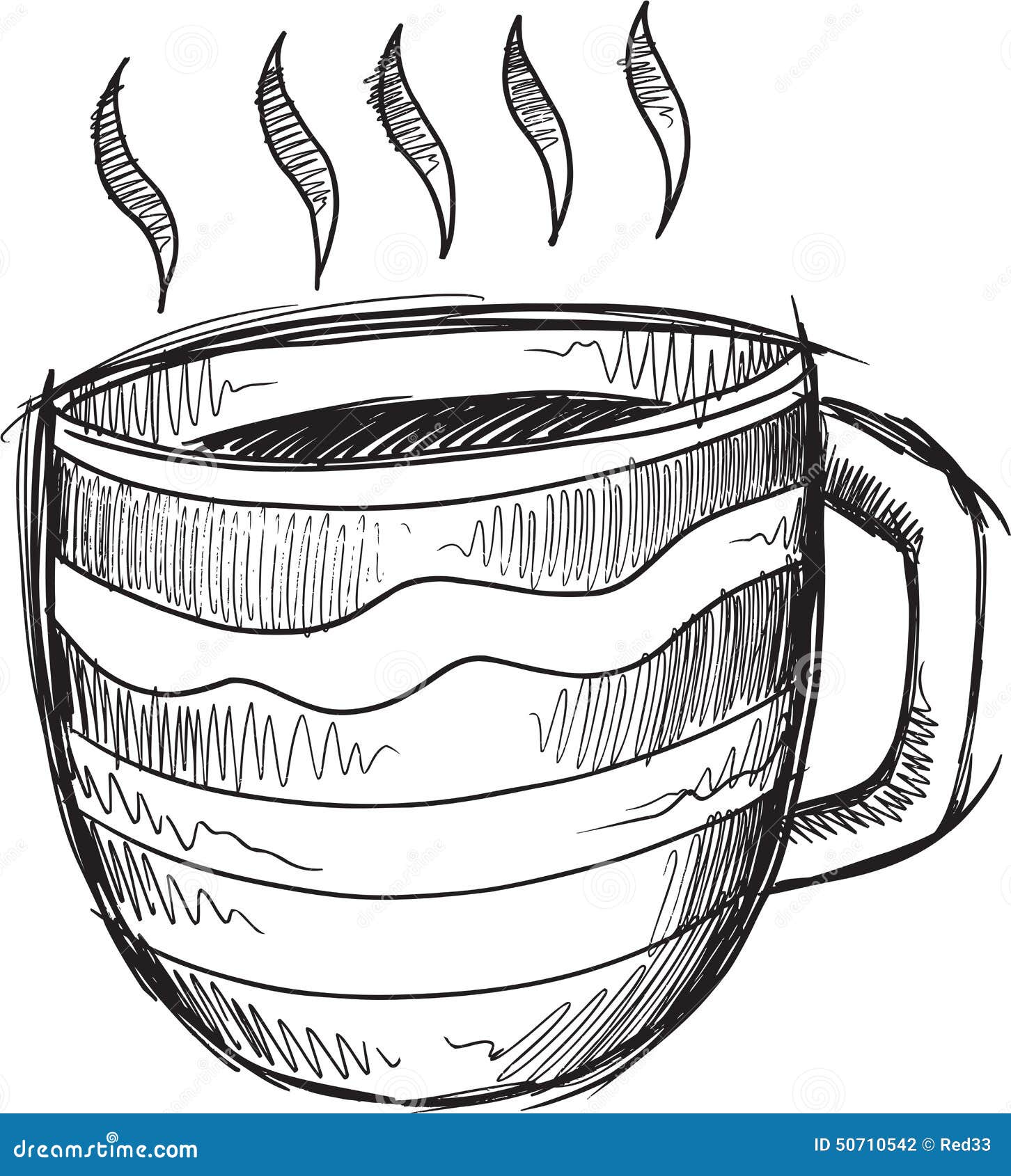 Doodle Hot Coffee Vector stock vector. Illustration of liquid - 50710542