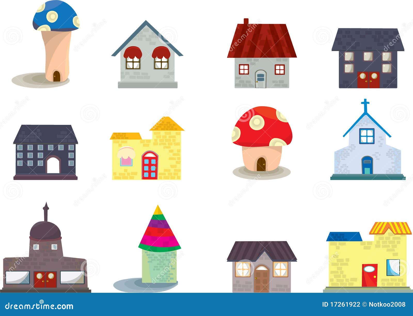 Doodle house stock vector. Illustration of group, happy - 17261922
