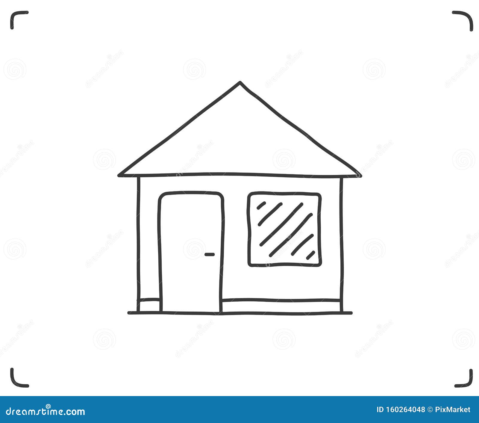 Doodle House Icon stock vector. Illustration of housing - 160264048