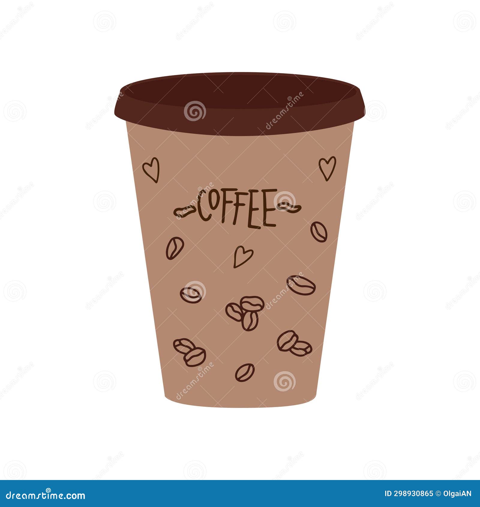 Doodle Icon Plastic Cup of Coffee To Go. Hand Drawn Reusable Plastic To ...