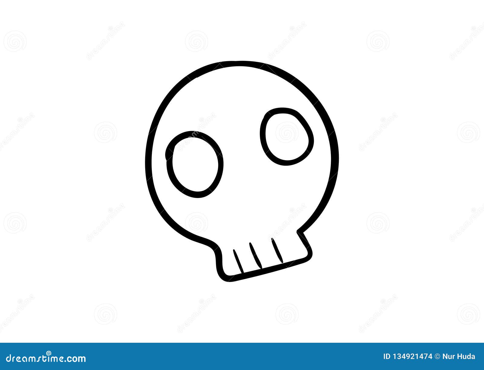 Doodle icon Skull drawing stock illustration. Illustration of skull ...