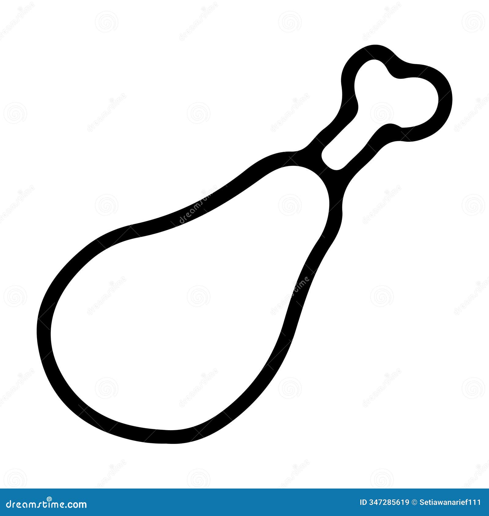 Doodle icon of turkey leg stock illustration. Illustration of icon ...