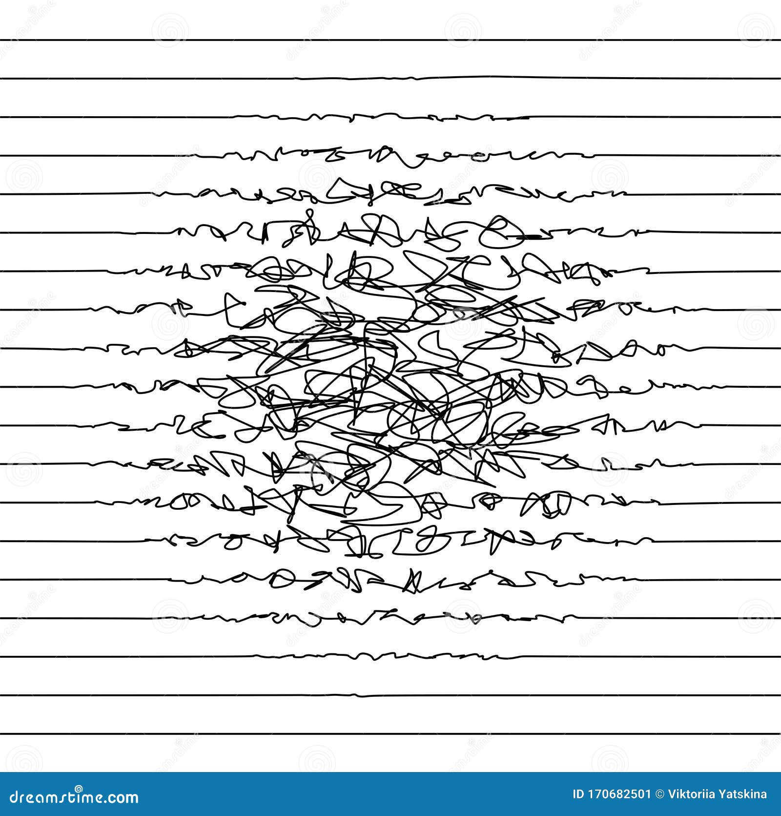 Handwriting Illegible Text Texture Border Background. Square Letter ...