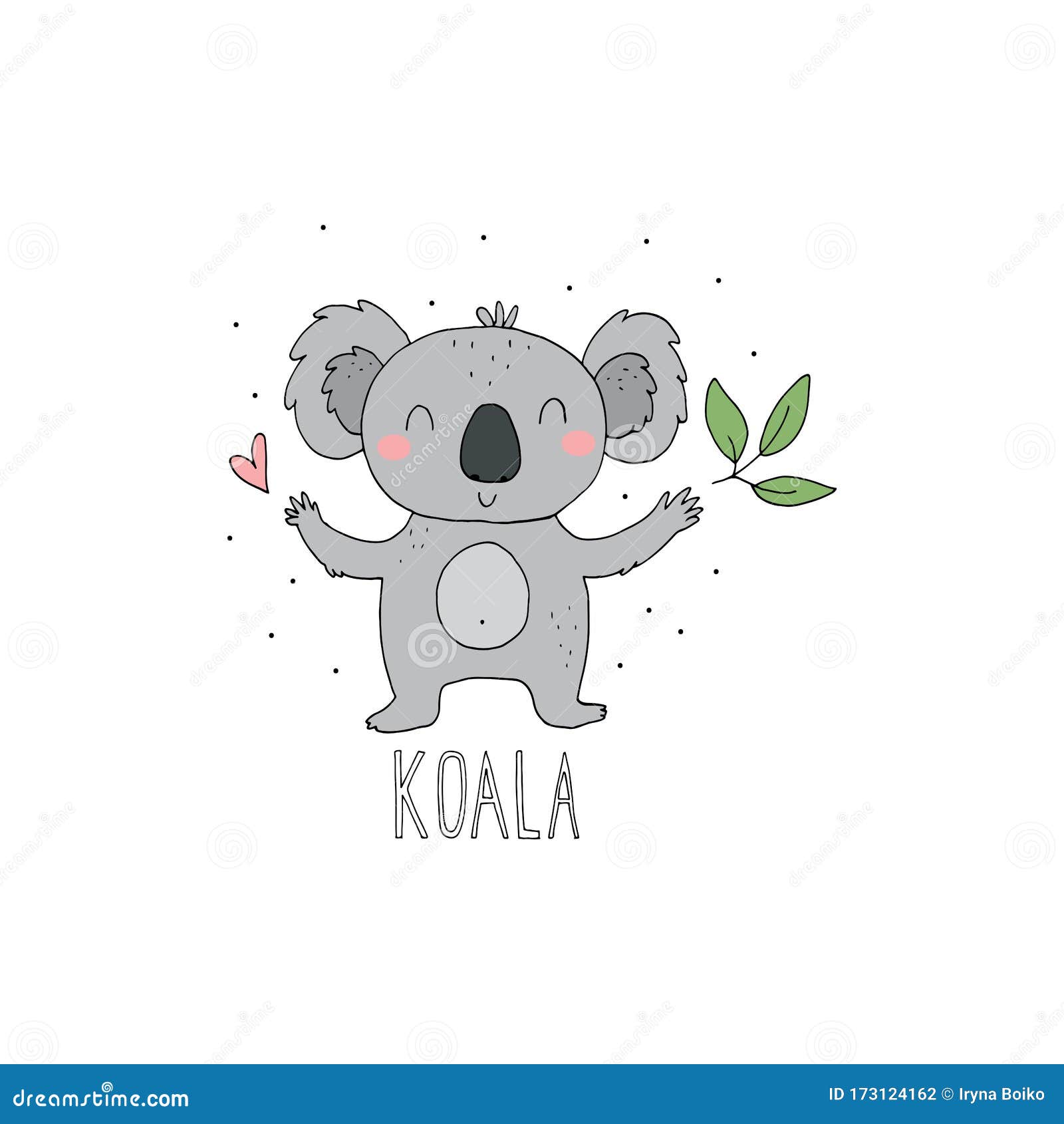 Doodle Illustration of Cute Hand Drawn Vector Cartoon Koala. Vector ... Doodle Illustration of Cute Hand Drawn Vector Cartoon Koala. Vector ...