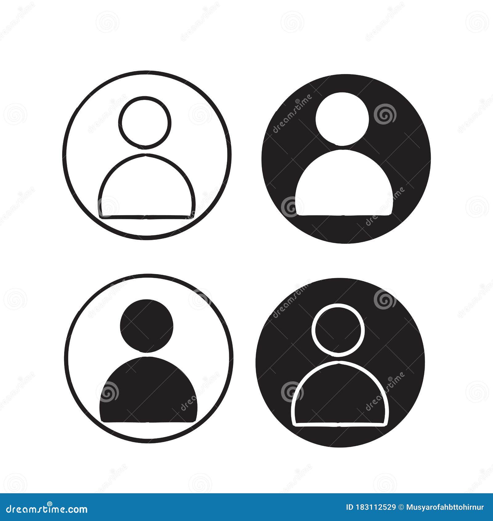 Doodle Illustration of Human Icon Vector. User Symbol Icon Stock Vector ...