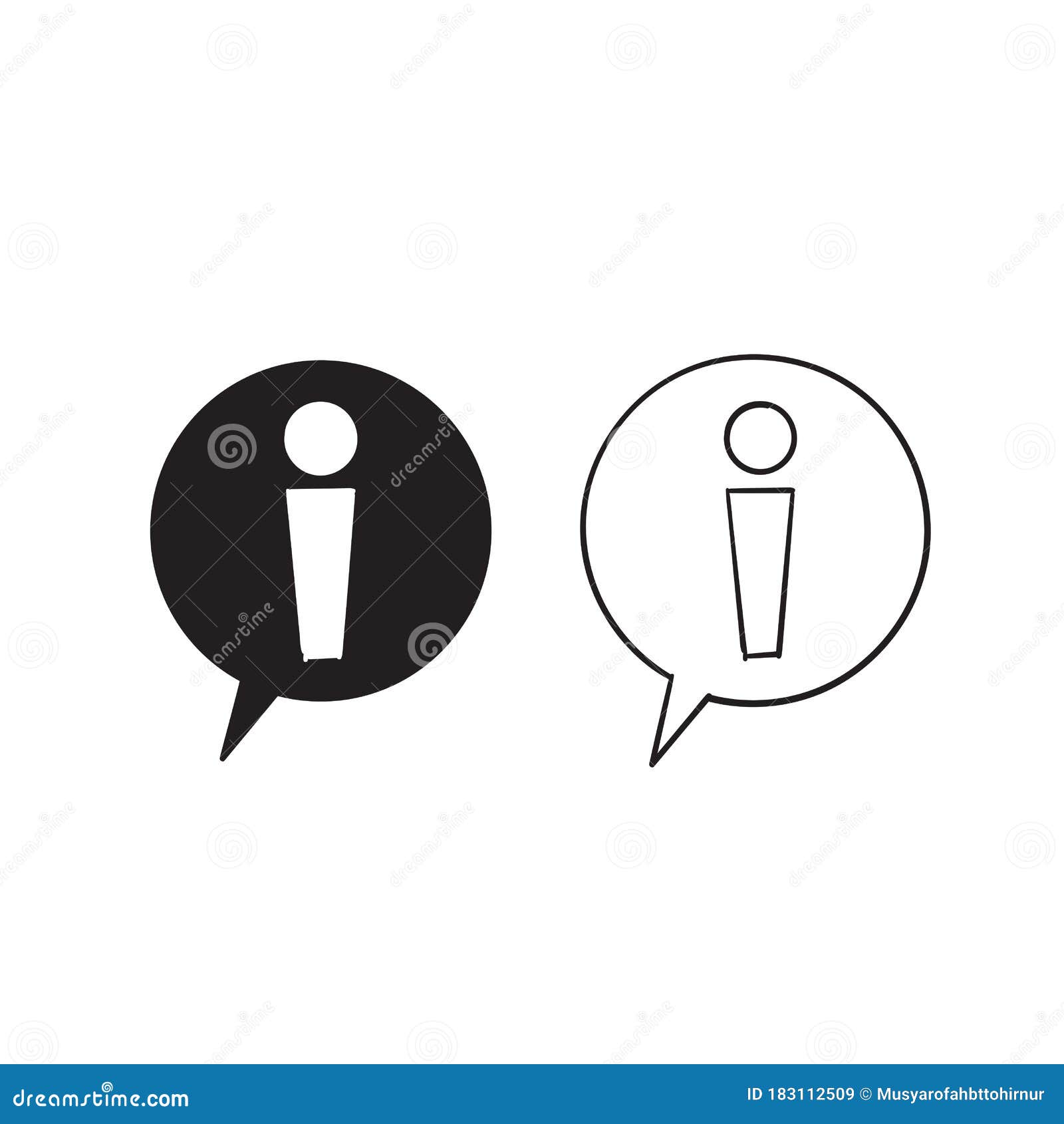 Doodle Info Sign, Information Icon Vector Illustration Stock Vector ...